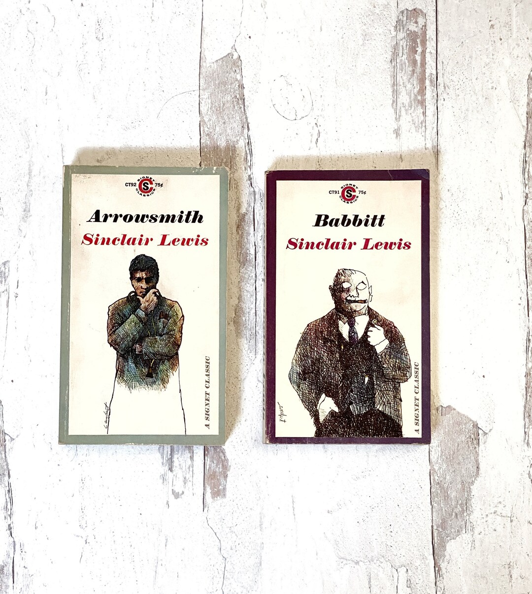 Vintage Paperback Books Sinclair Lewis Babbit & Arrowsmith Collectible ...