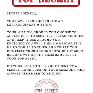 Kindness Mission, Kindness Agent, Spy, Secret Kindness, Summer ...