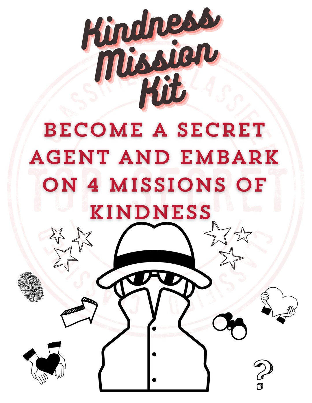 Kindness Mission, Kindness Agent, Spy, Secret Kindness, Summer ...
