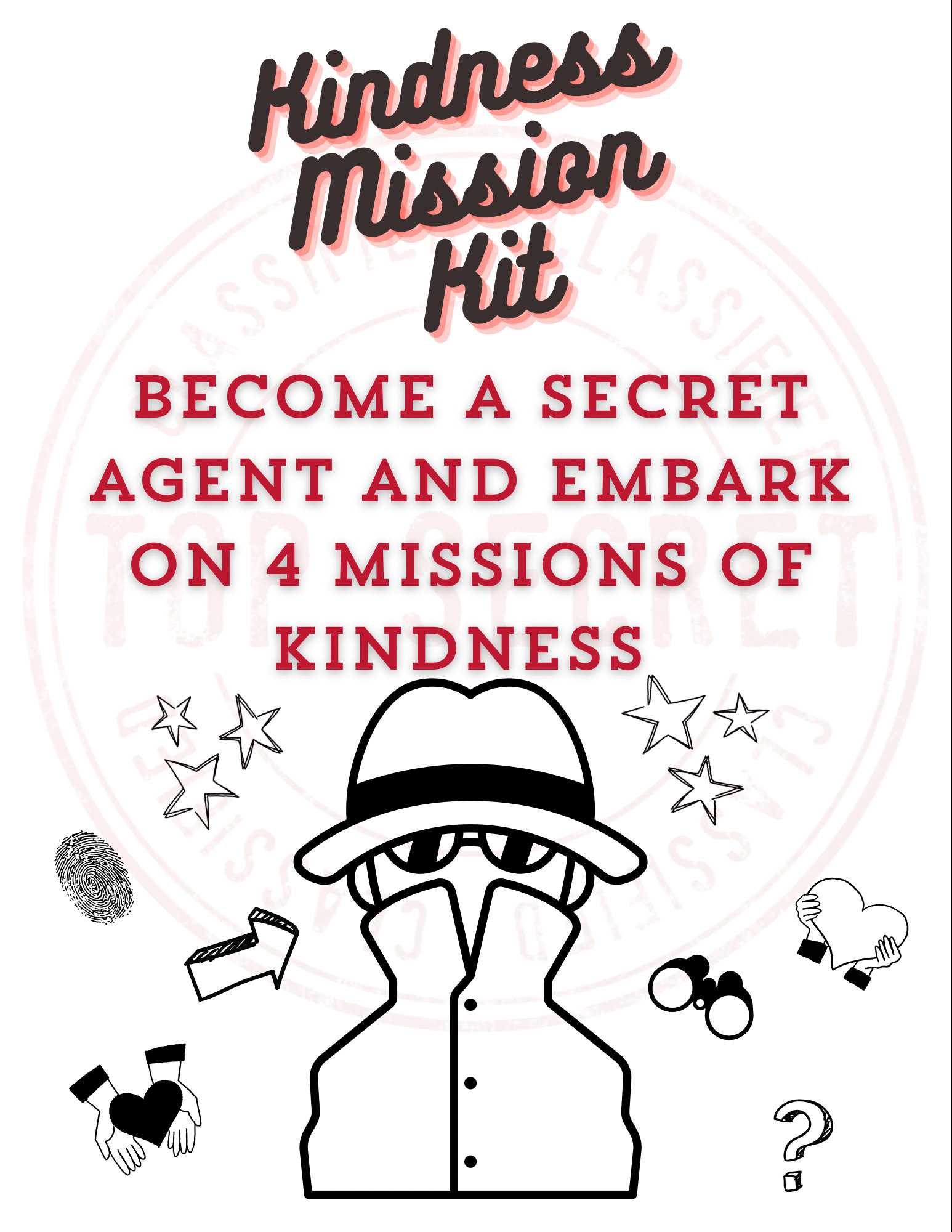 Kindness Mission, Kindness Agent, Spy, Secret Kindness, Summer ...