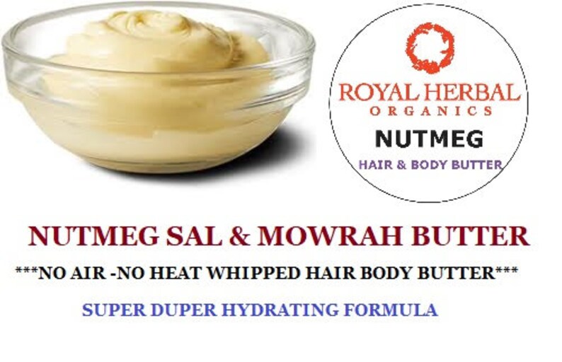 Nutmeg Hair Butter: Sal & Mowrah Butters for Extreme Hydration - Etsy