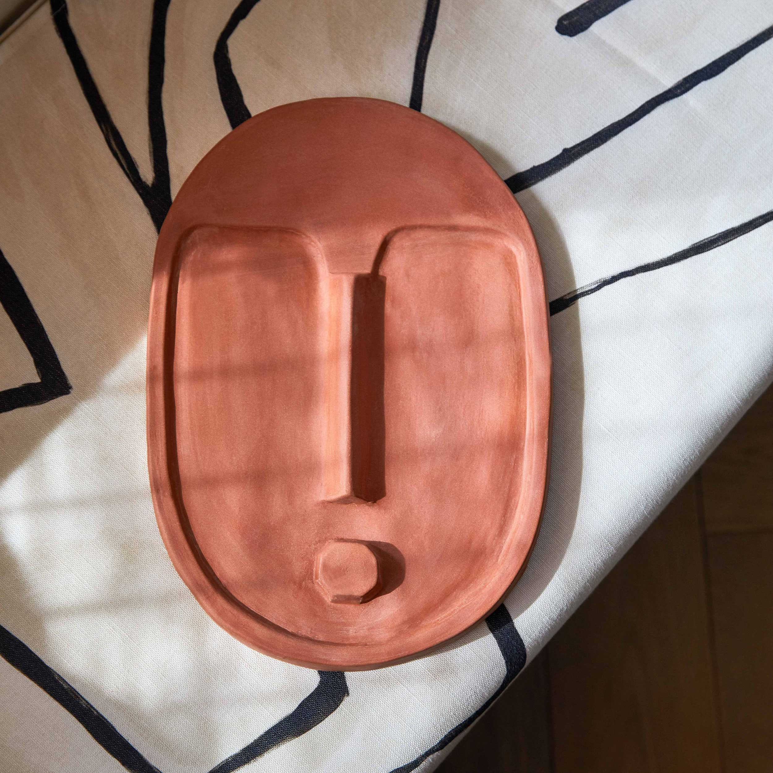 Ceramic Wall Mask Modern Decorative Terracotta Clay Art - Etsy