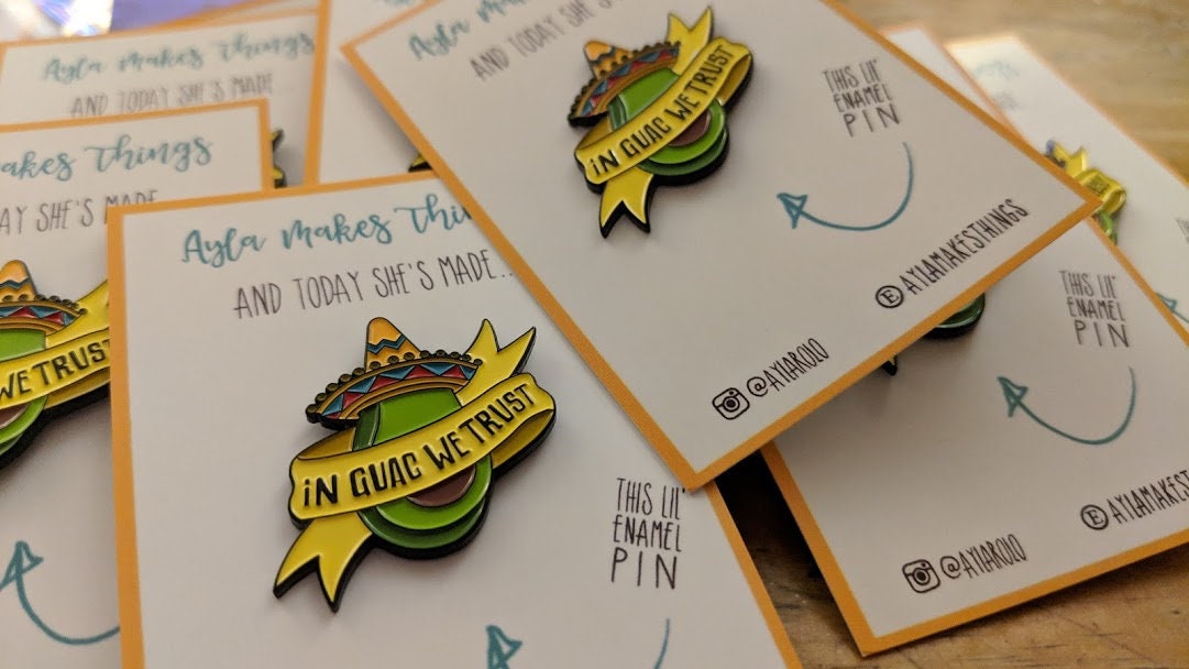 In Guac We Trust Avocado Enamel Pin - Etsy