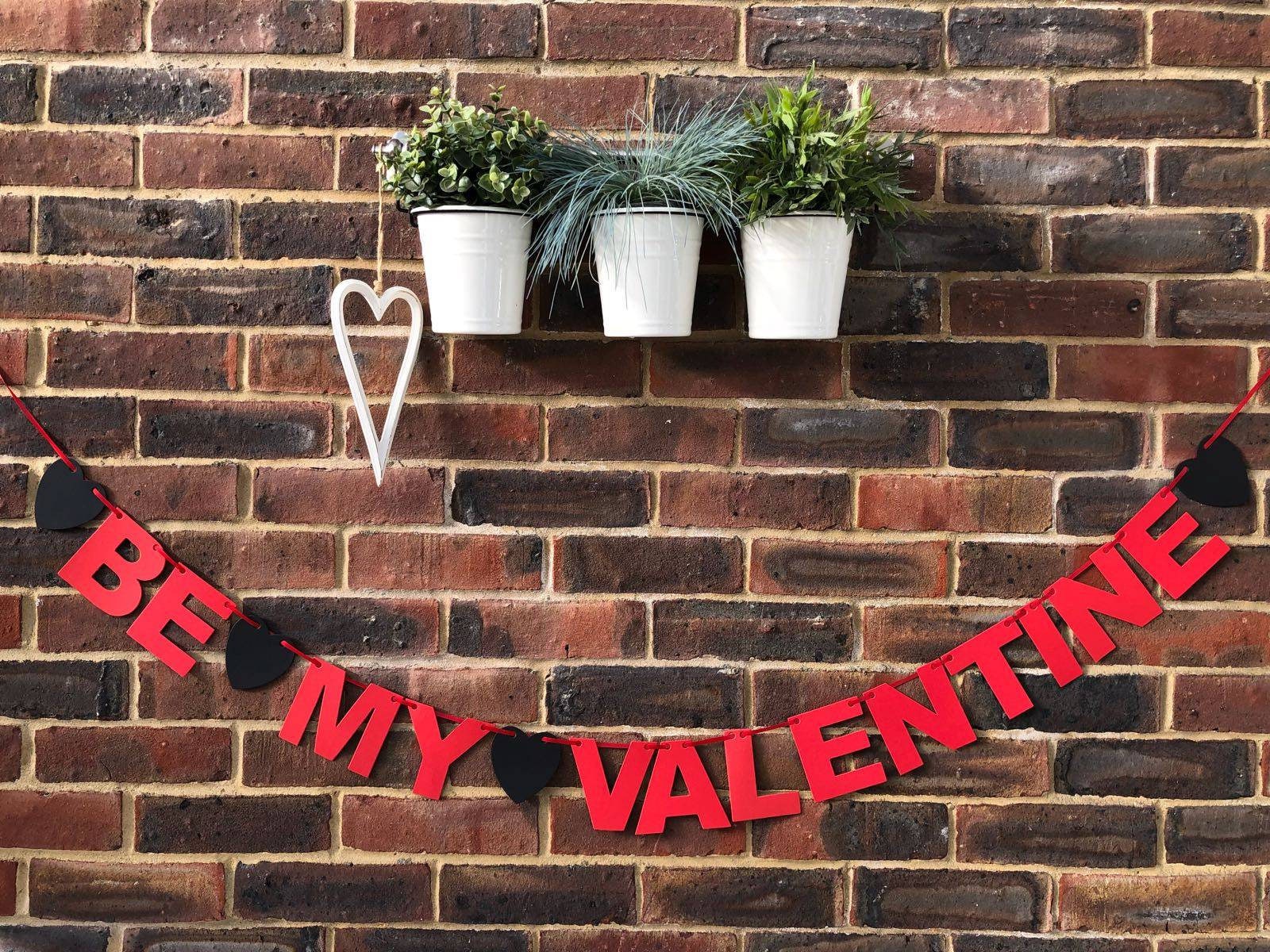 Be My Valentine's banner. Valentine's day decoration | Etsy