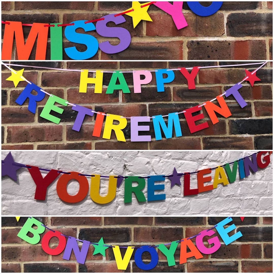 RETIREMENT Banners Leaving Banner. We'll Miss You. Sorry You Are ...