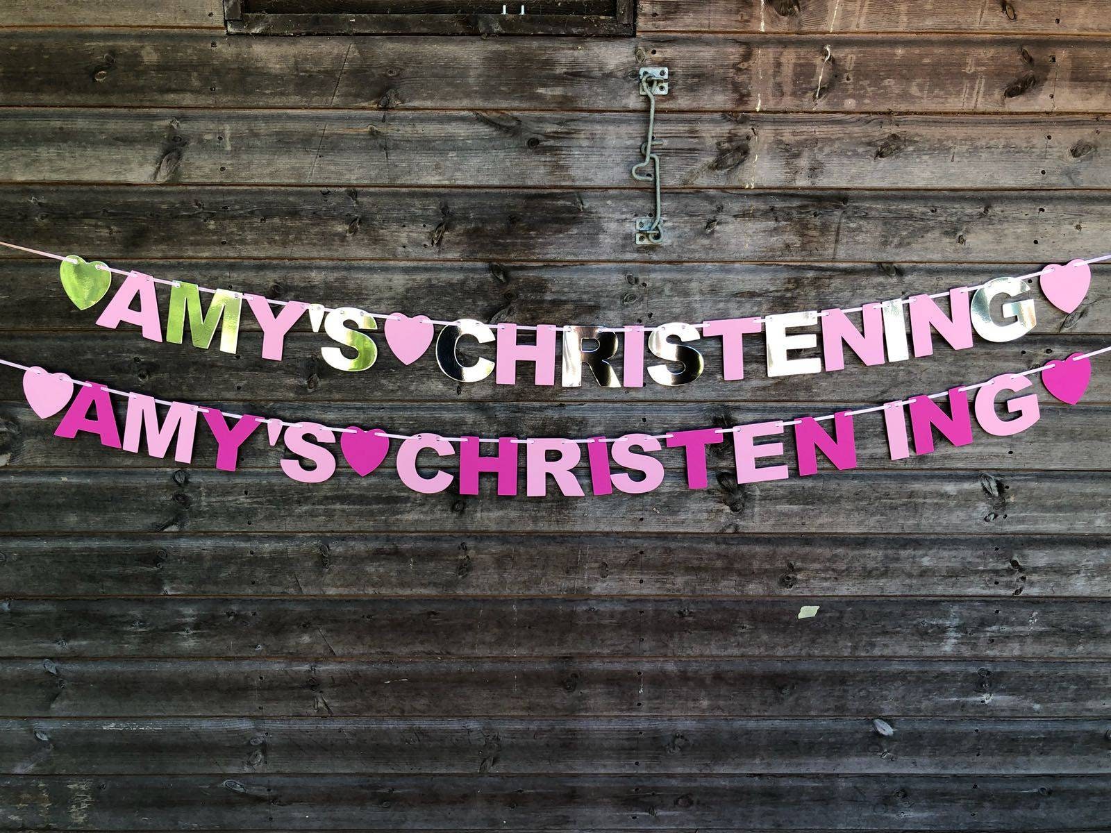 Personalisierte Taufe Banner. Atemberaubende Farben Taufen - Etsy.de
