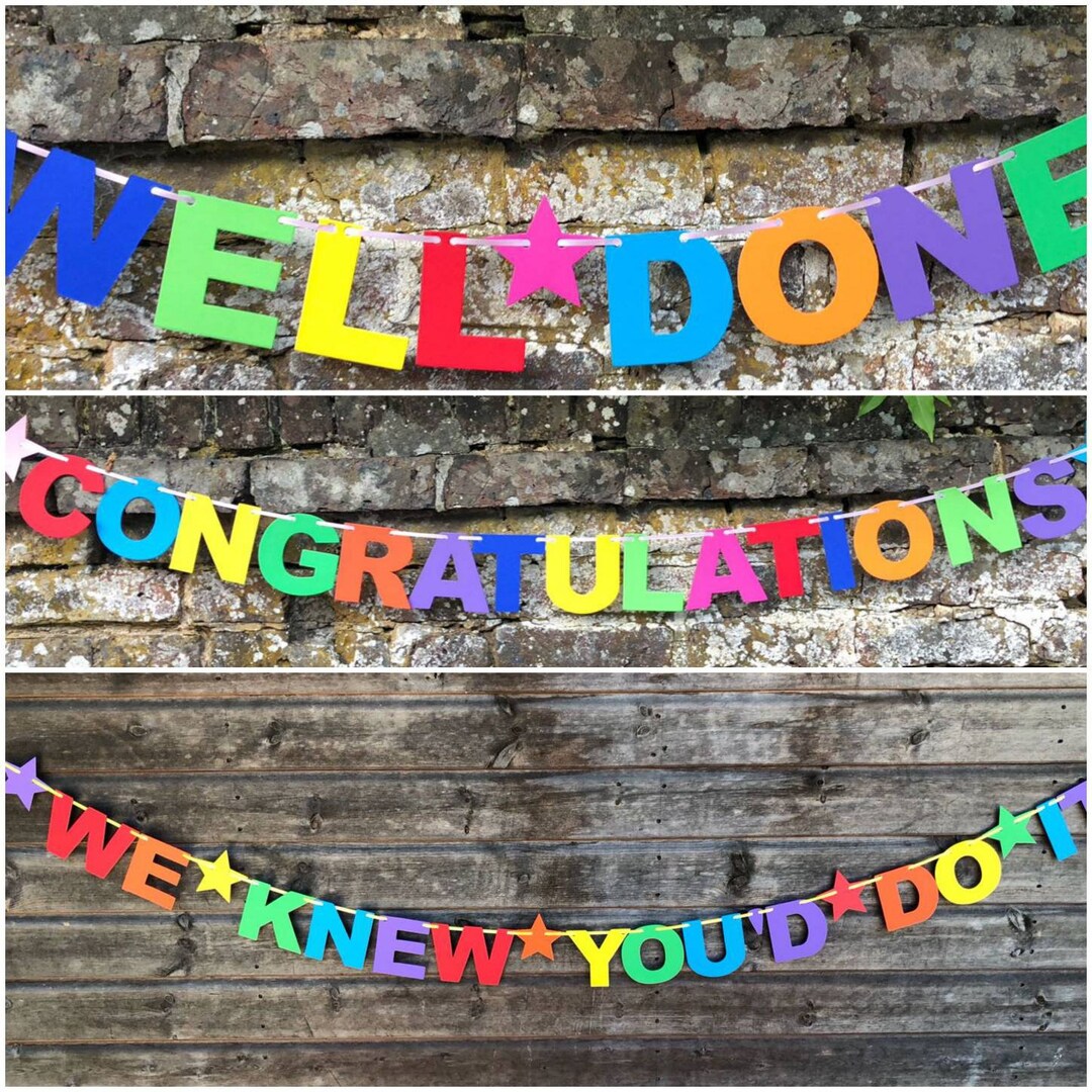 Congratulations Banner. Well Done Banner. We Knew You Could Do It ...