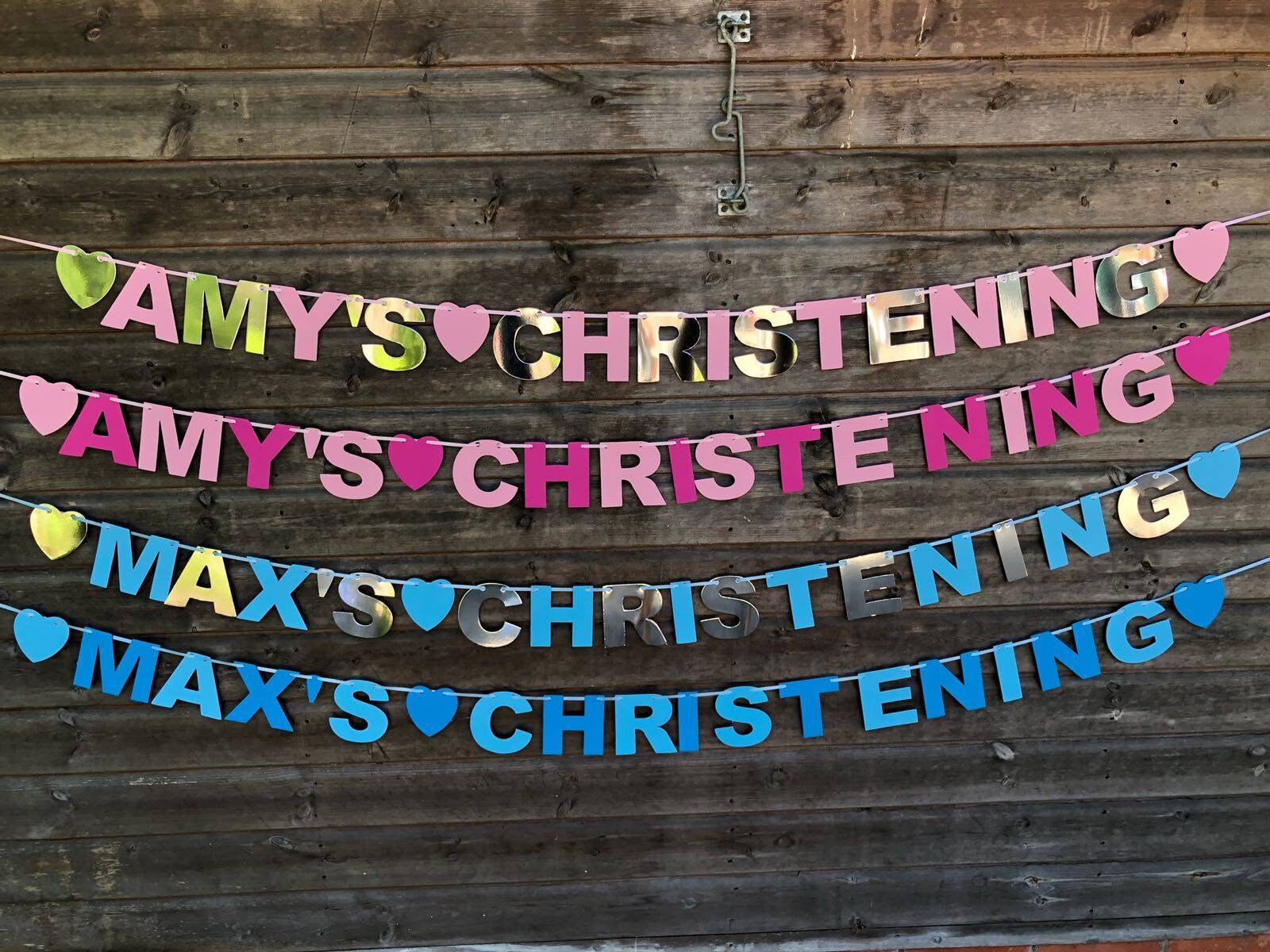 Personalisierte Taufe Banner. Atemberaubende Farben Taufen - Etsy.de