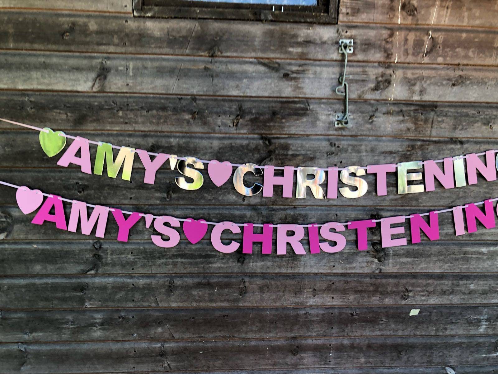 Personalisierte Taufe Banner. Atemberaubende Farben Taufen - Etsy.de