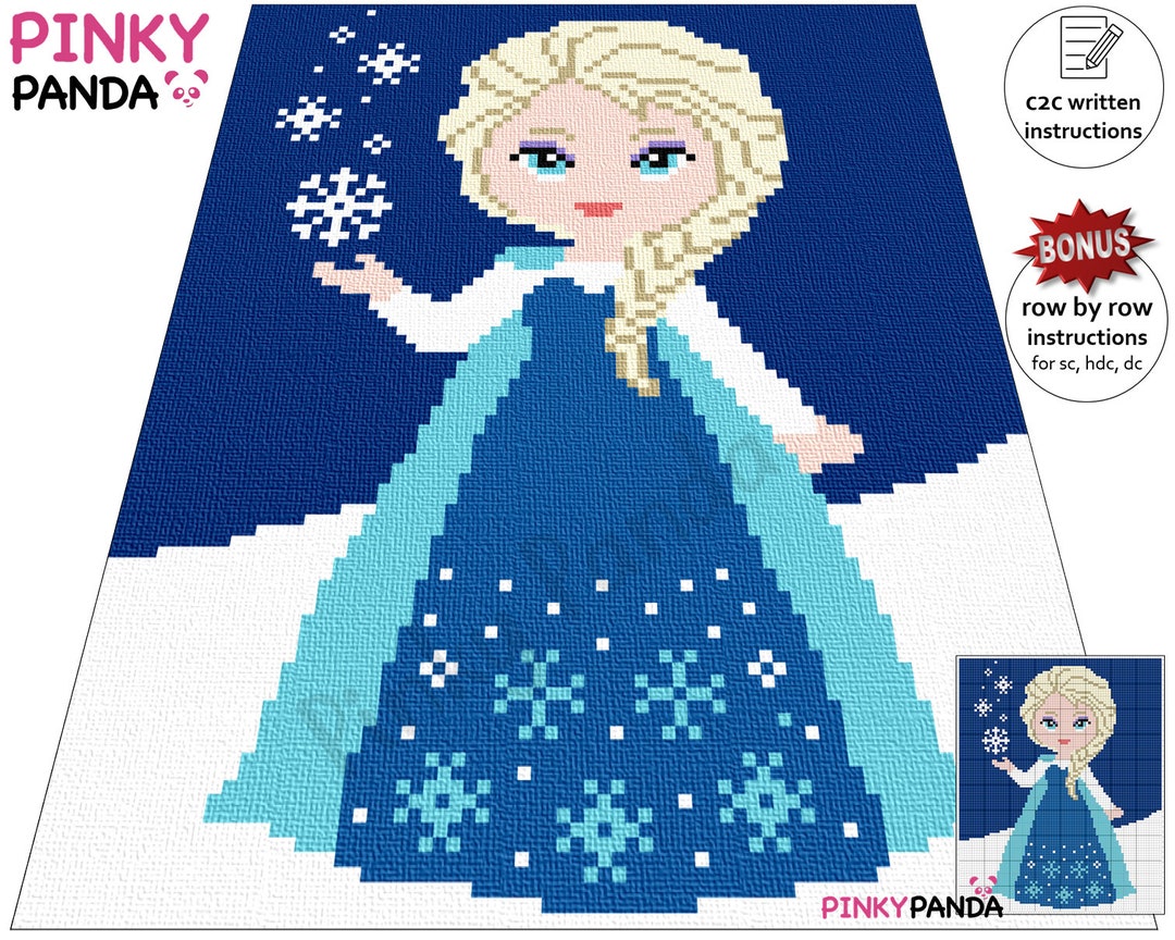 Elsa Graph + Written Instructions * C2C * Row by Row * Digital Pattern ...