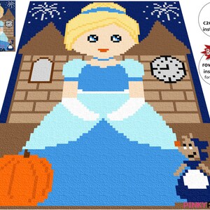 Cinderella Graph + Written Instructions * C2C * Row by Row * Digital ...