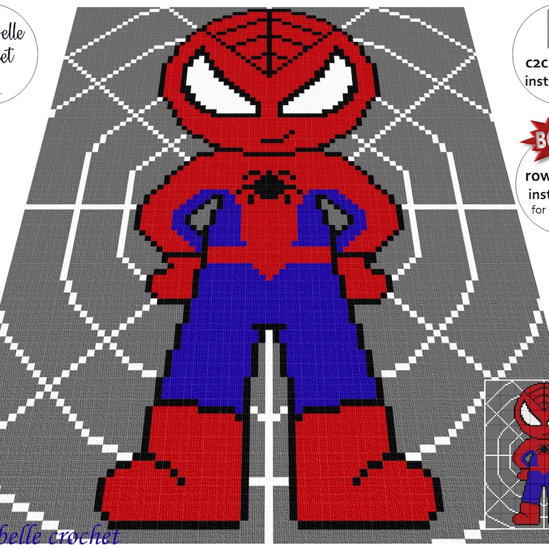 Crocheted Afghan Spiderman - Etsy