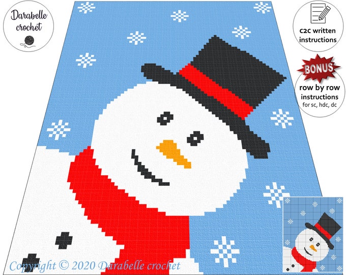 Anna Frozen Graph Written Instructions C2C Row by Row - Etsy