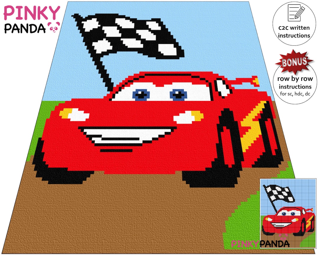 Car Graph + Written Instructions * C2C * Row by Row * Digital Pattern ...