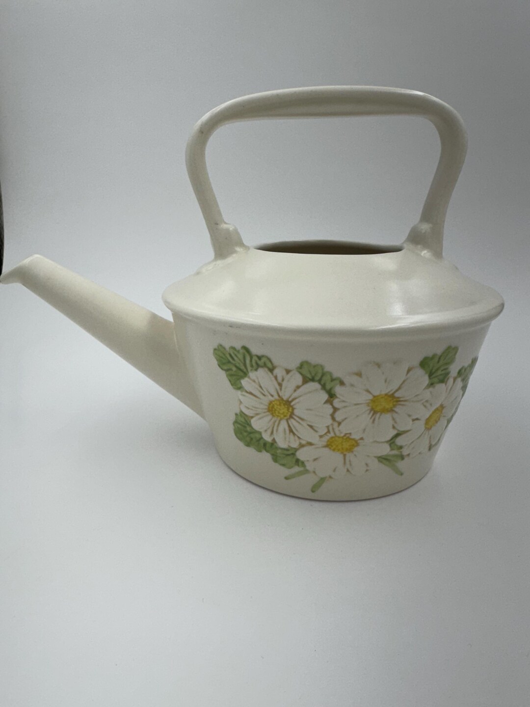 Vintage Ceramic Teapot Flower Pot With Daisys - Etsy