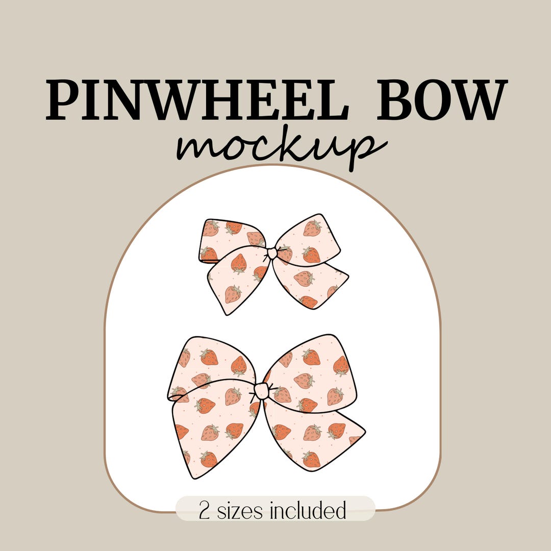 Mockup: Pinwheel Bow - [hand Tied Bow Mockup, Pinwheel Mockup] - Etsy