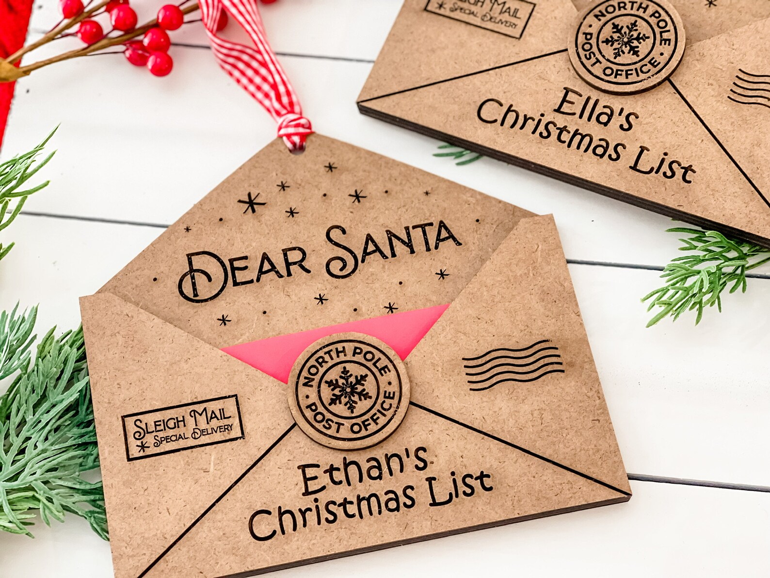 Personalized Santa Letter Ornament Santa Letter Christmas - Etsy