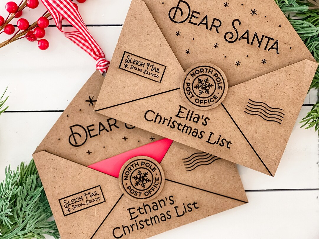 Personalized Santa Letter Ornament Santa Letter Christmas Tree Ornament ...