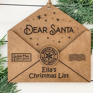 Personalized Santa Letter Ornament Santa Letter Christmas Tree Ornament ...