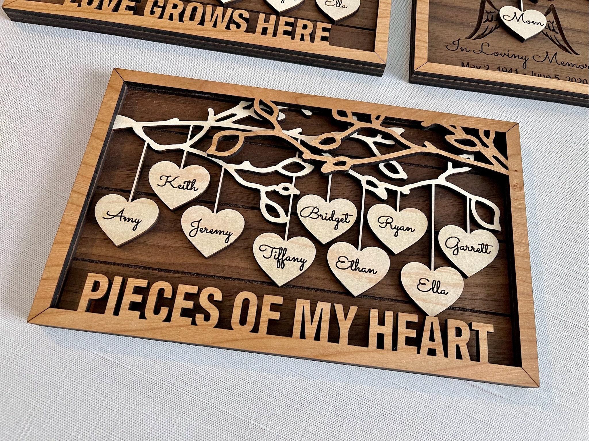 Personalized Family Tree Sign Family Tree Frame Sign | Etsy