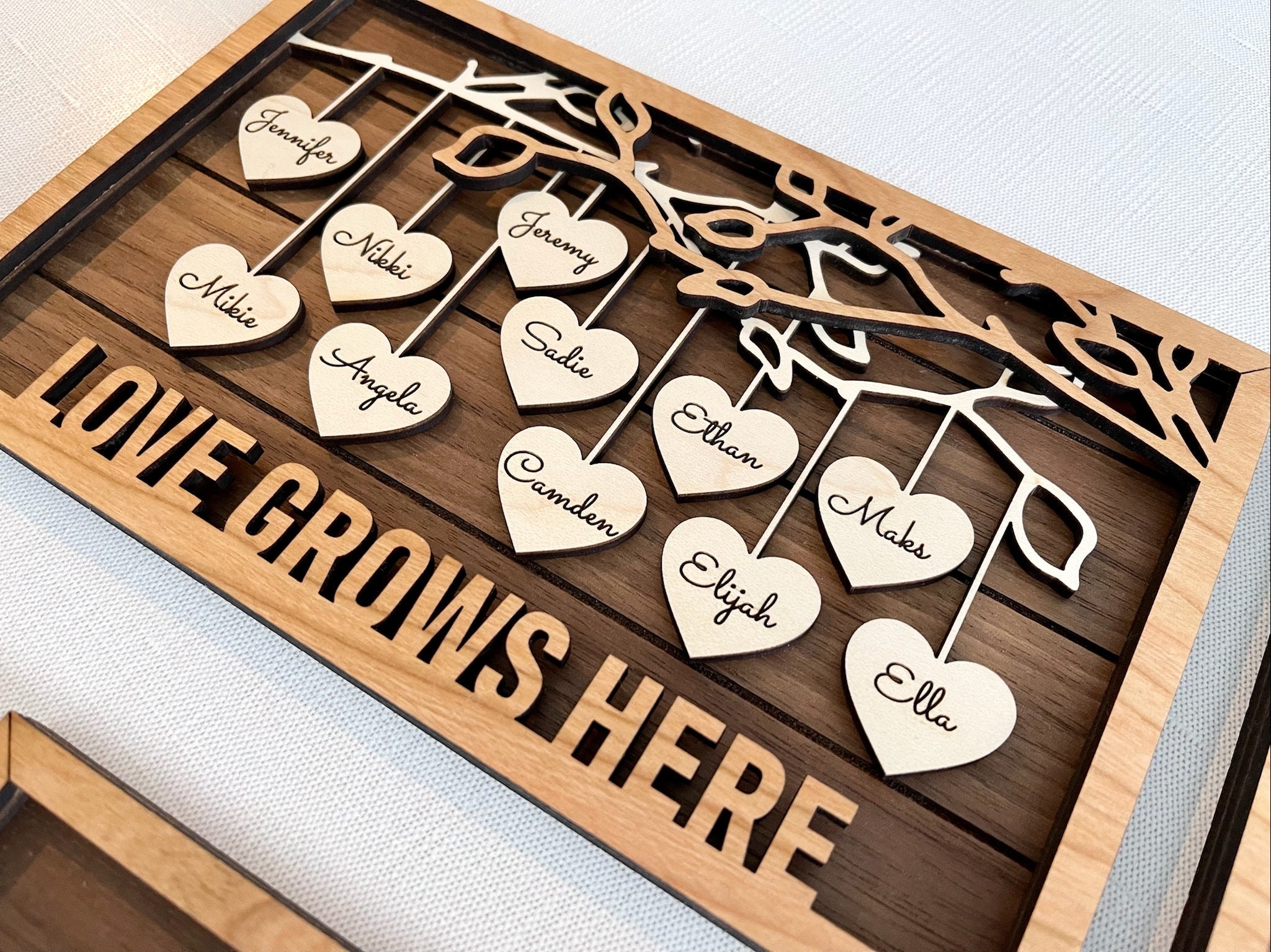 Personalized Family Tree Sign Family Tree Frame Sign | Etsy