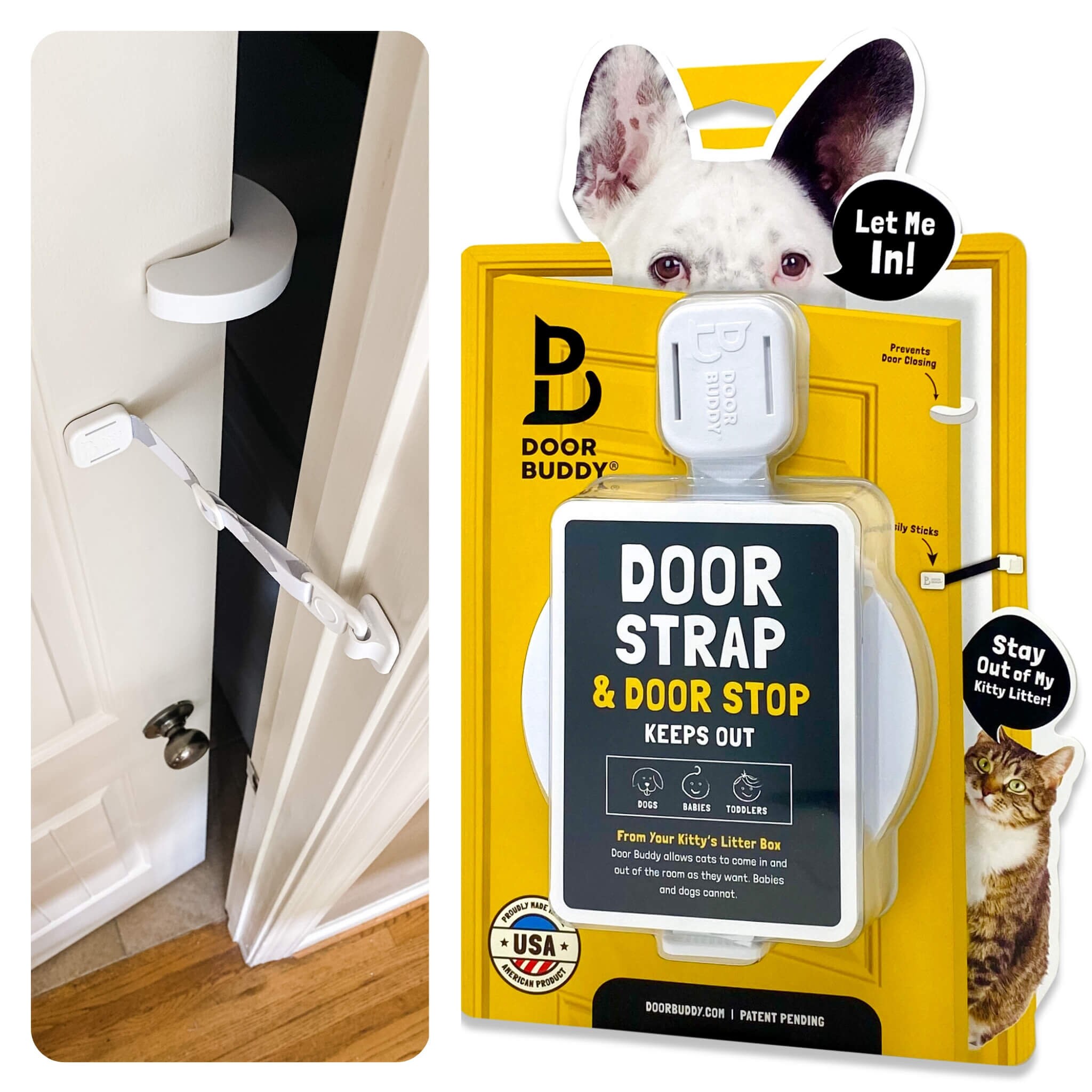 Door Buddy Door Latch With Door Stopper for Pets Dog Proof - Etsy