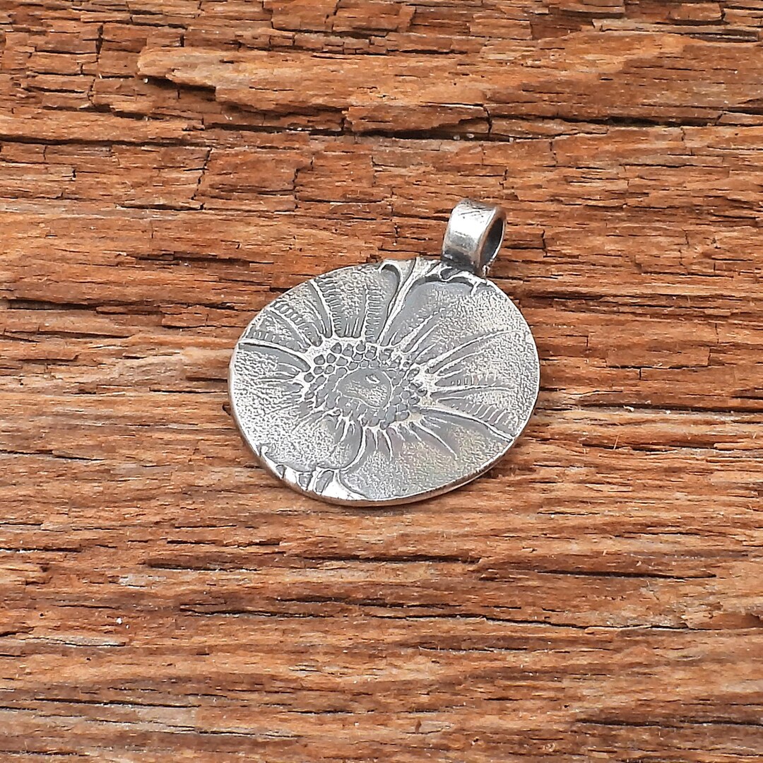 Silver Poppy Flower Pendant, Organic Nature Inspired Jewelry, Floral ...