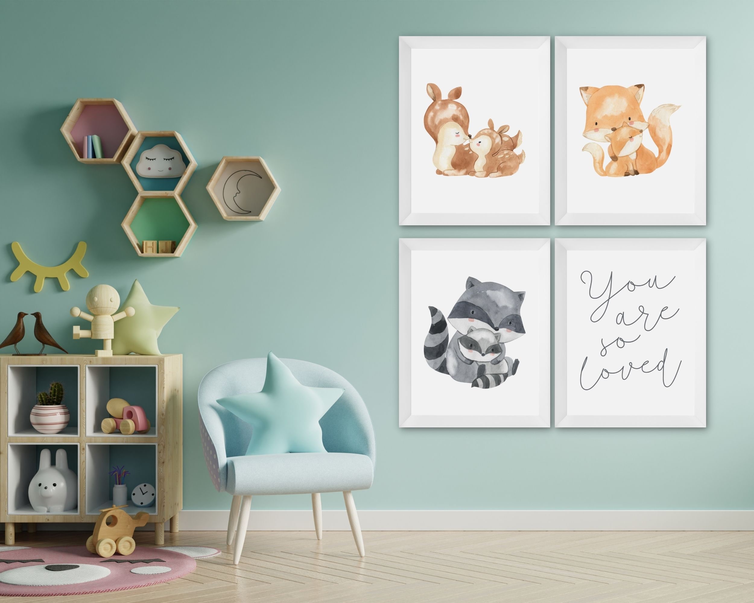 Baby Zoo Animals Nursery Decor Safari Animals Nursery Decor - Etsy