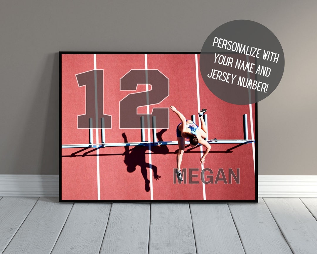 Personalized Track Art | Sports Wall Decor With Name | Sports Art ...