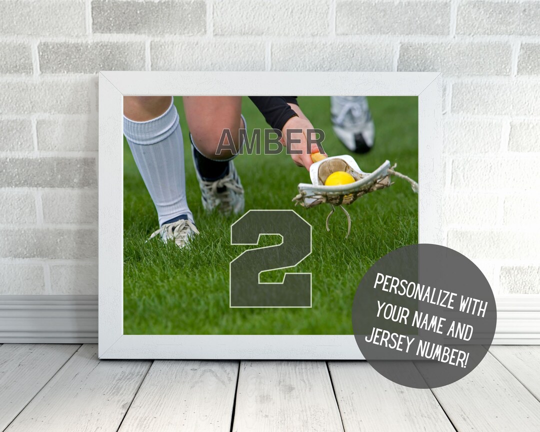 Personalized Sports Wall Decor With Name | Custom Lacrosse Art | Gift ...