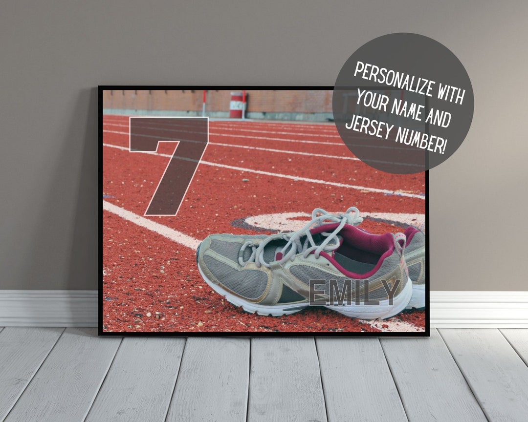 Custom Track Runner Art | Sports Wall Decor With Name | Personalized ...