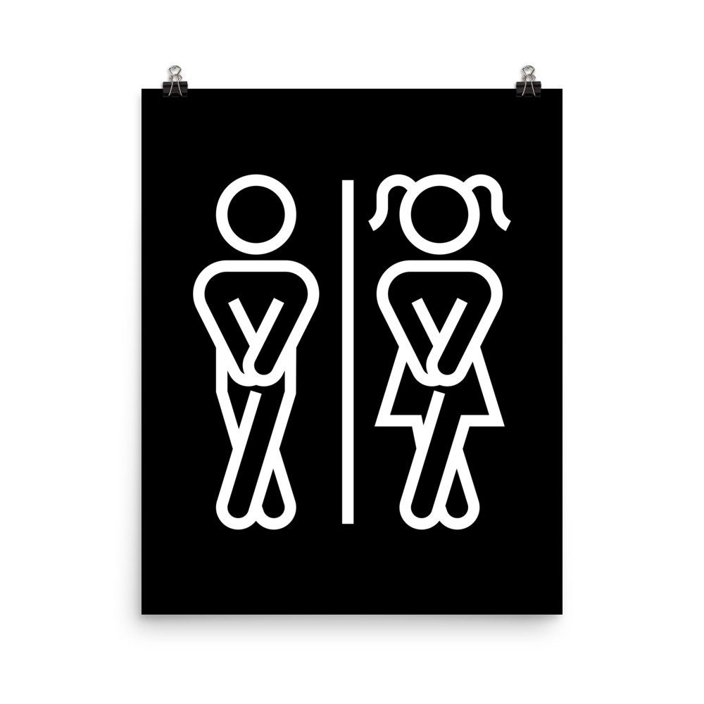 Funny Bathroom Sign Funny Bathroom Wall Art Funny Restroom Signs ...