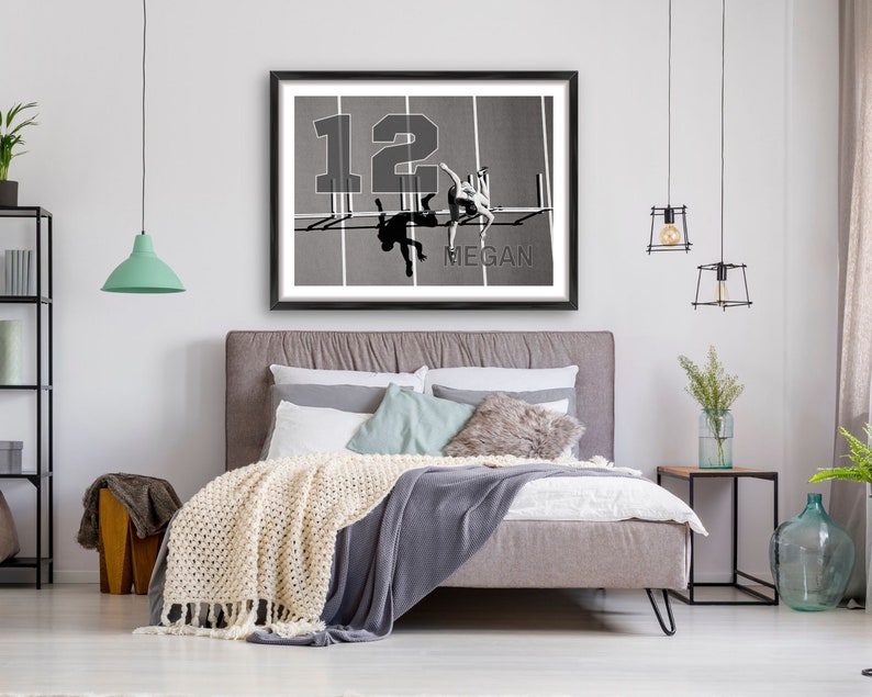 Customized Track Art Sports Wall Decor With Name Track and Field ...