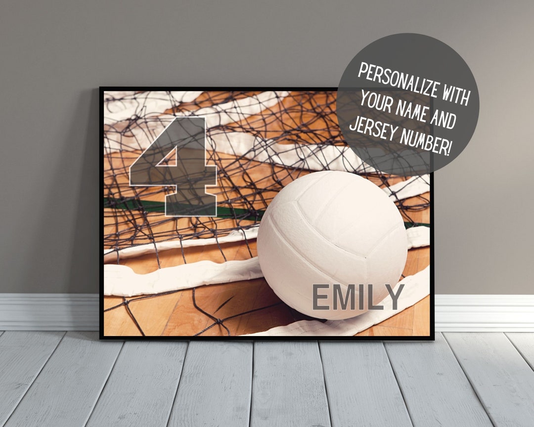 Personalized Volleyball Poster | Sports Wall Decor With Name ...