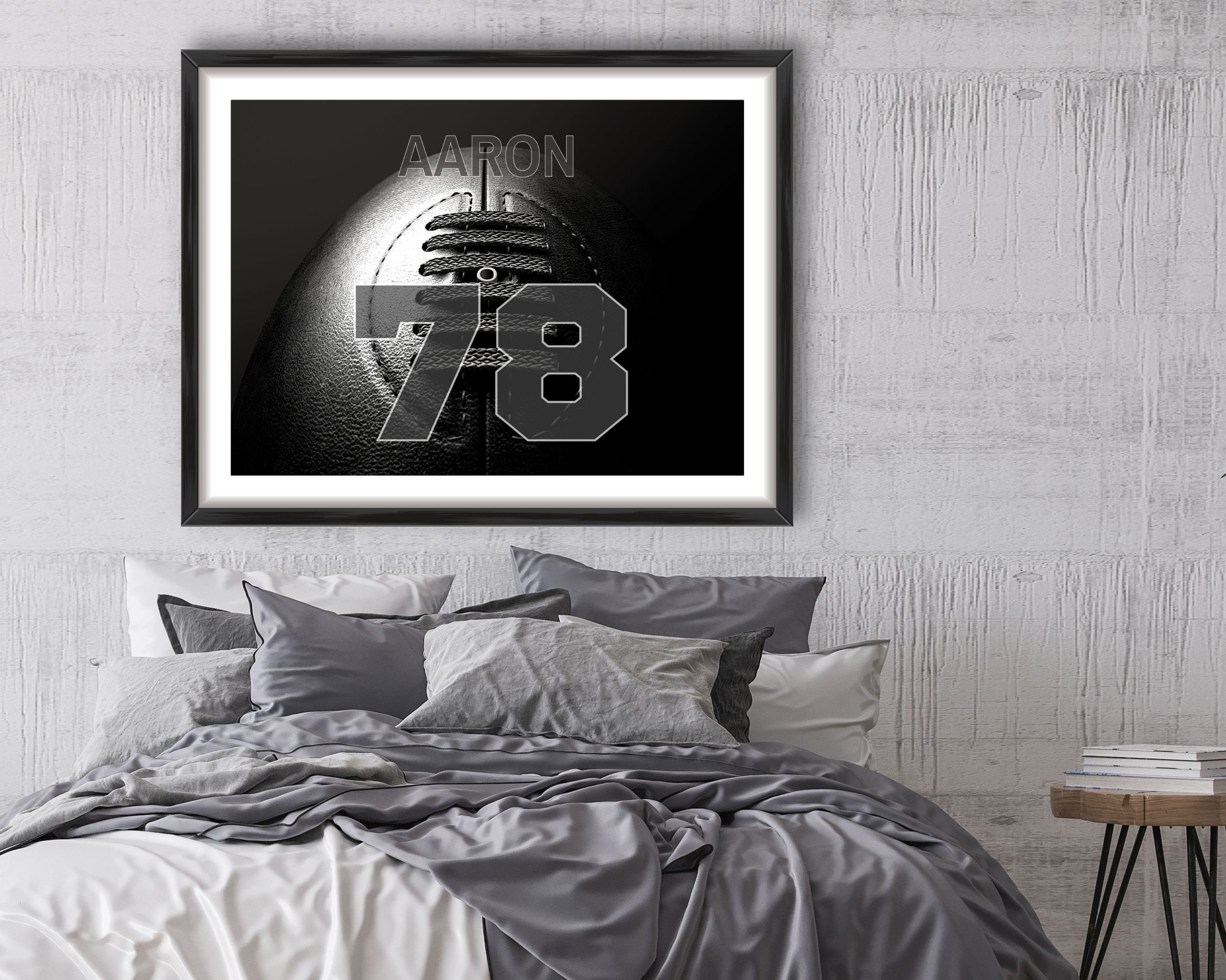 Custom Rugby Art | Personalized Rugby Wall Decor With Name | Senior ...