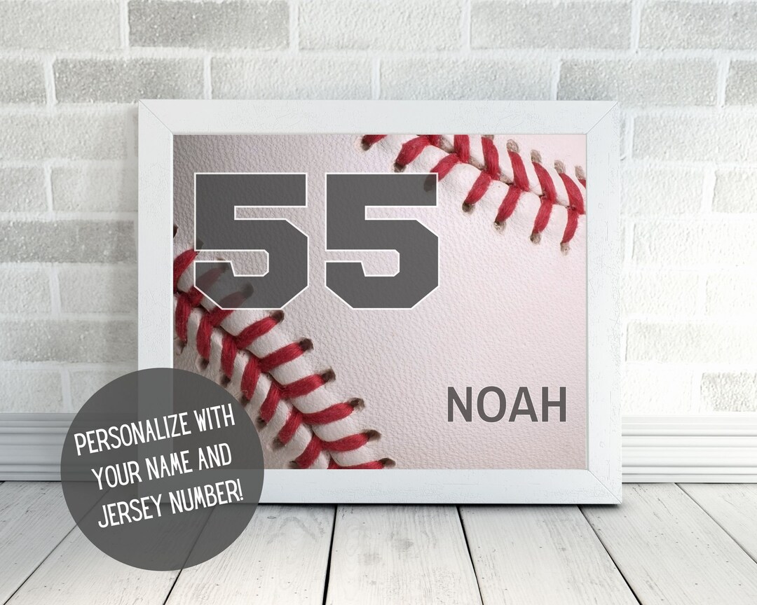 Personalized Baseball Poster | Baseball Wall Decor With Name | Team ...