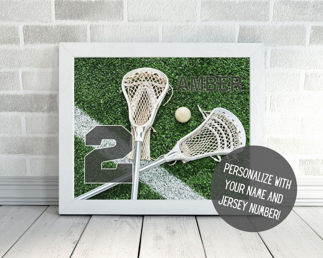 Personalized Sports Wall Decor With Name | Custom Lacrosse Art | Gift ...