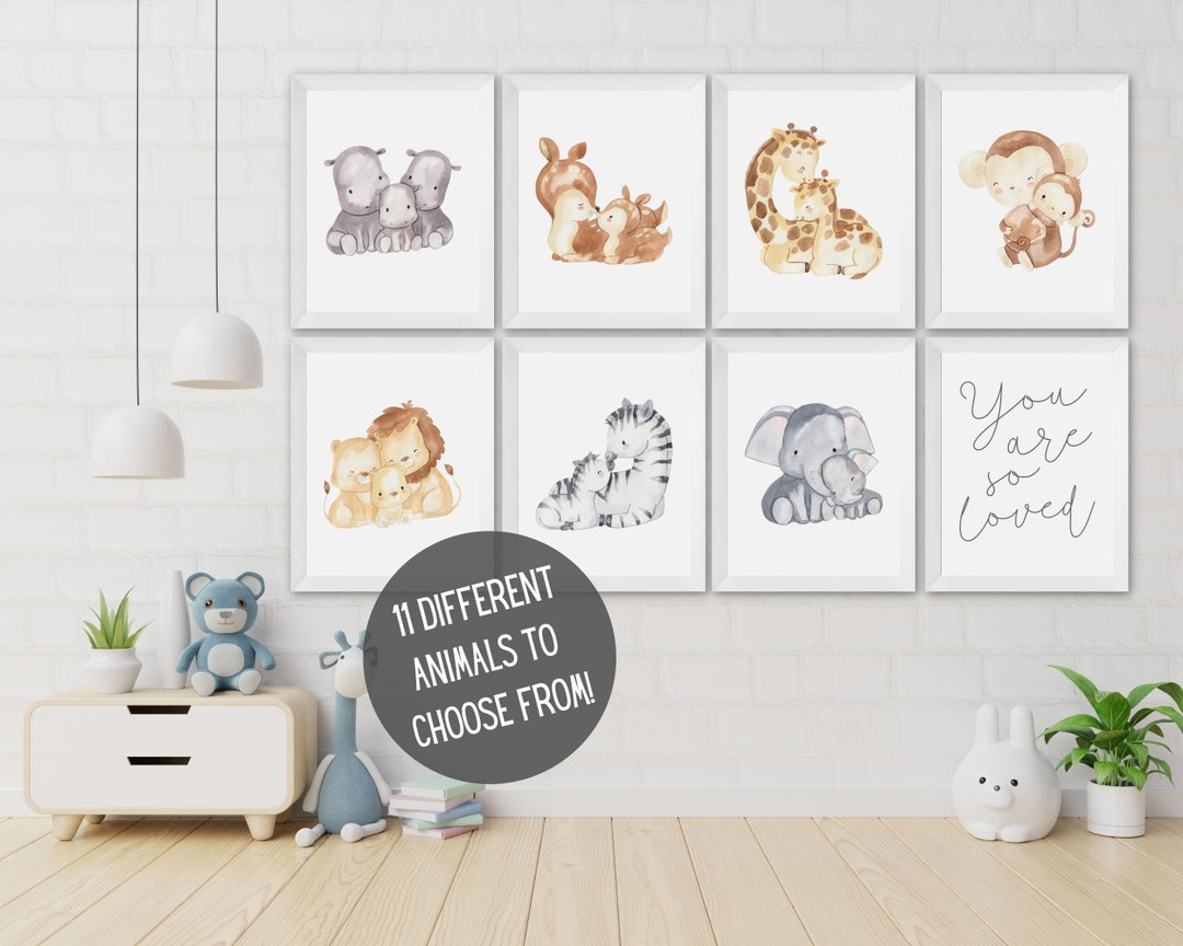 Baby Zoo Animals Nursery Decor Safari Animals Nursery Decor - Etsy