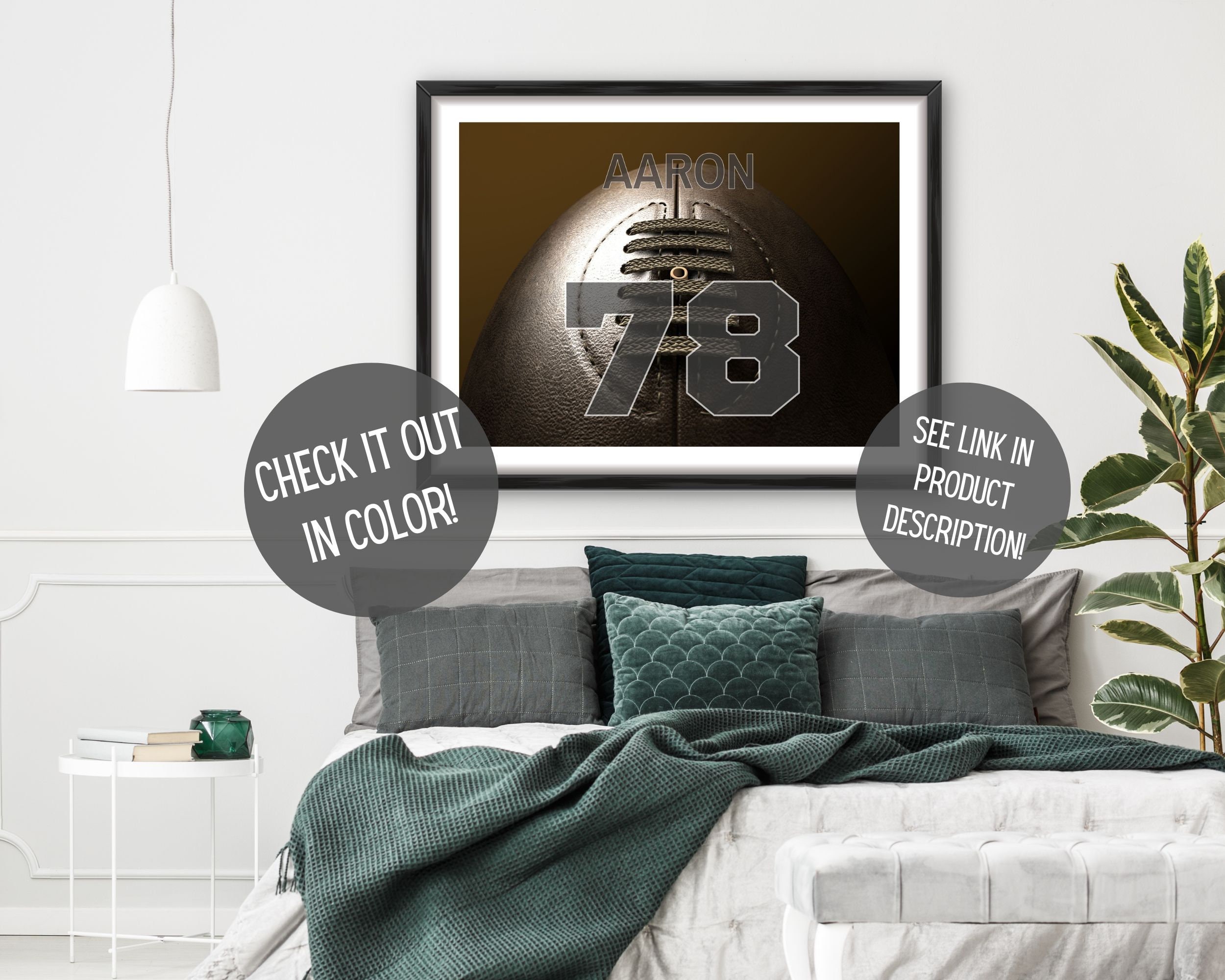 Custom Rugby Art | Personalized Rugby Wall Decor With Name | Senior ...