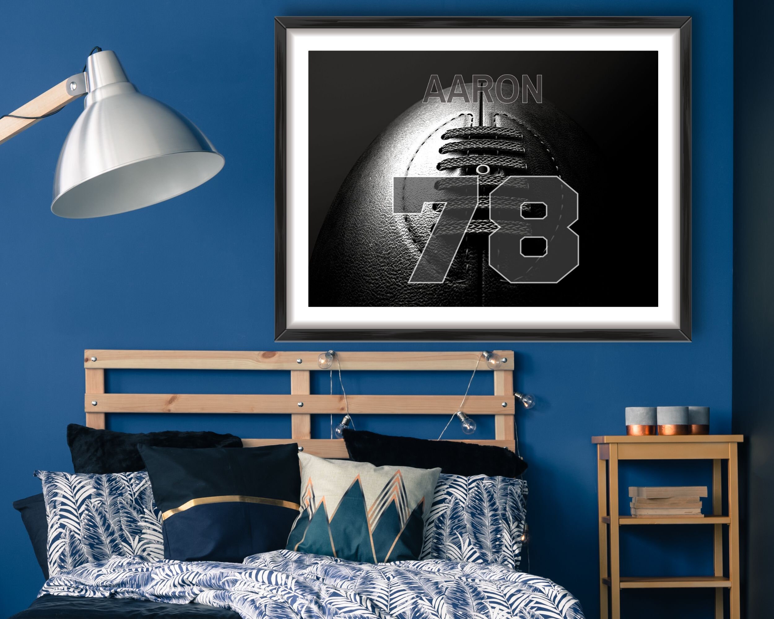 Custom Rugby Art | Personalized Rugby Wall Decor With Name | Senior ...