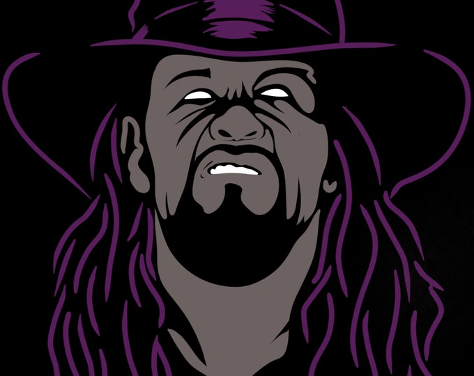THE UNDERTAKER Classic 90s Wrestling Black and White 8x10 Art Print ...
