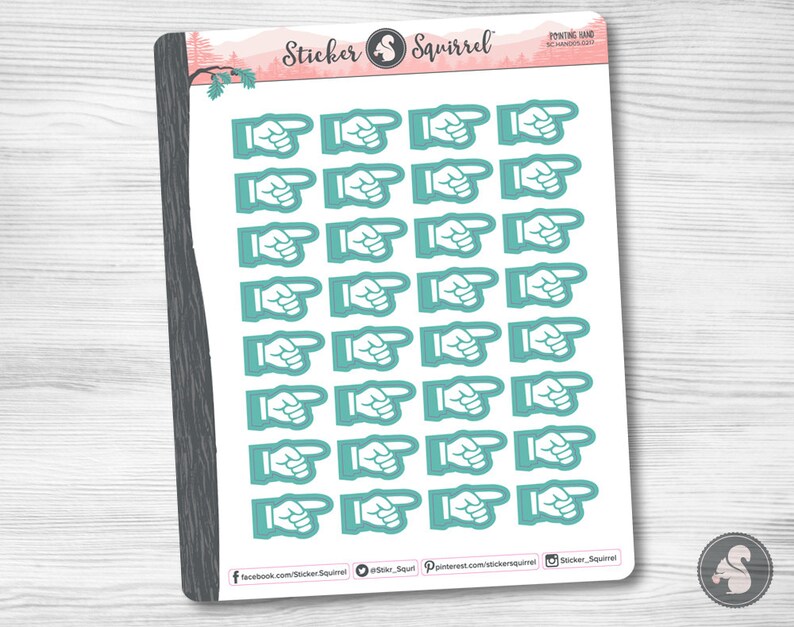 Pointing Finger Planner Stickers by Sticker Squirrel - Etsy