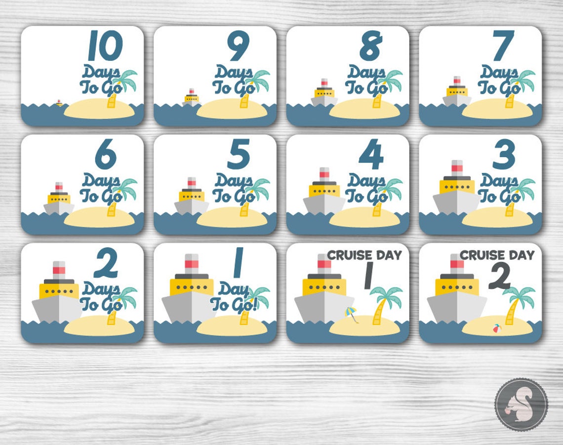 Tropical Cruise Vacation Countdown Planner Stickers Erin - Etsy