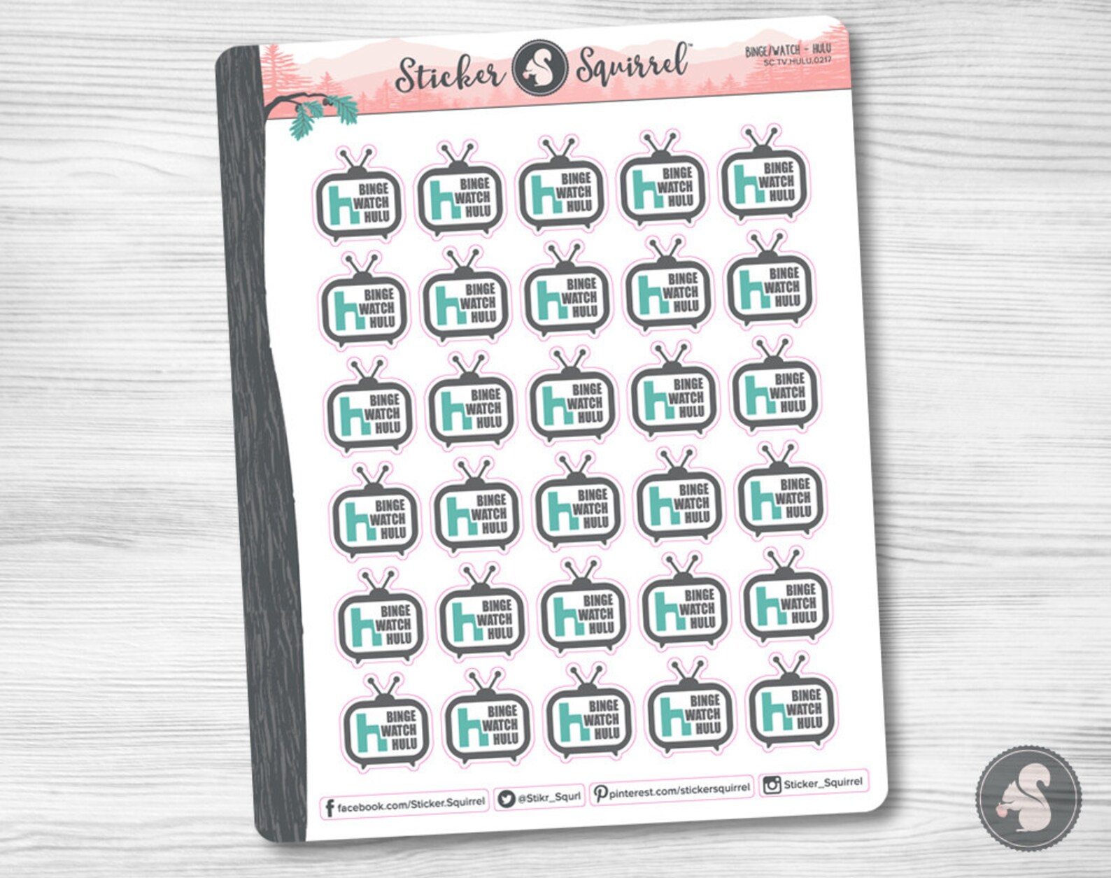 Binge Watch Hulu Planner Stickers by Sticker Squirrel - Etsy