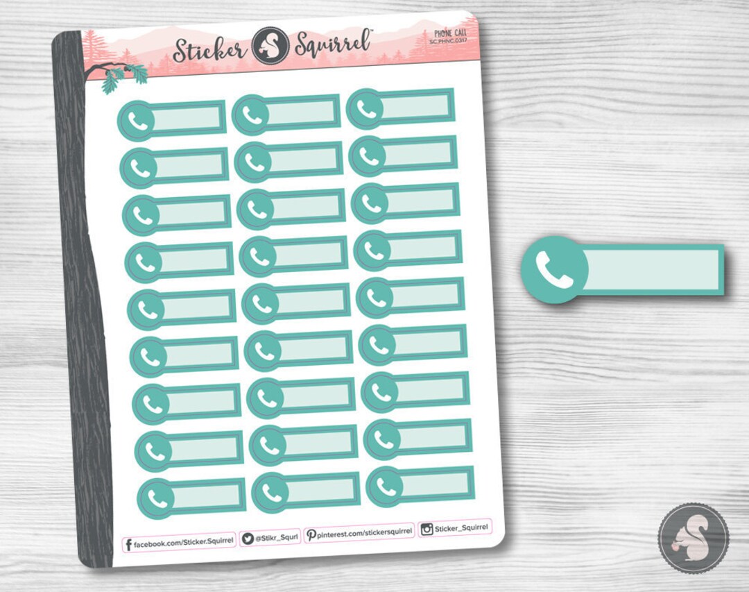 Phone Call Planner Stickers - Number Teleconference Conference Call ...