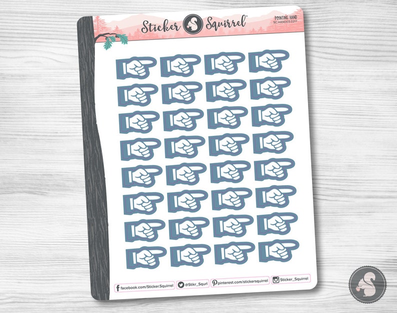 Pointing Finger Planner Stickers by Sticker Squirrel | Etsy
