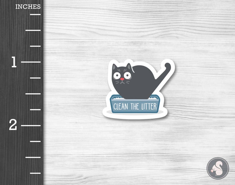 Cat Litter Reminder Planner Stickers Change Cats Litterbox - Etsy