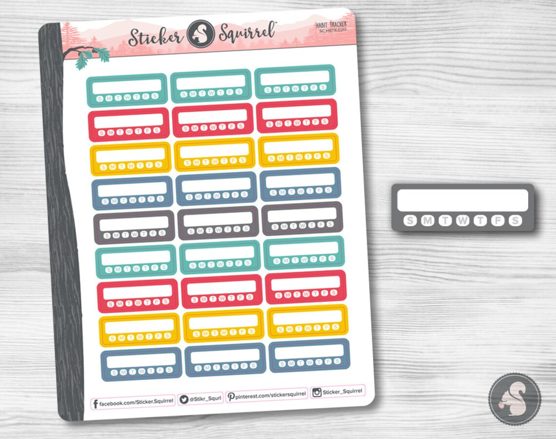 Habit Tracker Planner Stickers Habits Tracking Reminder | Etsy
