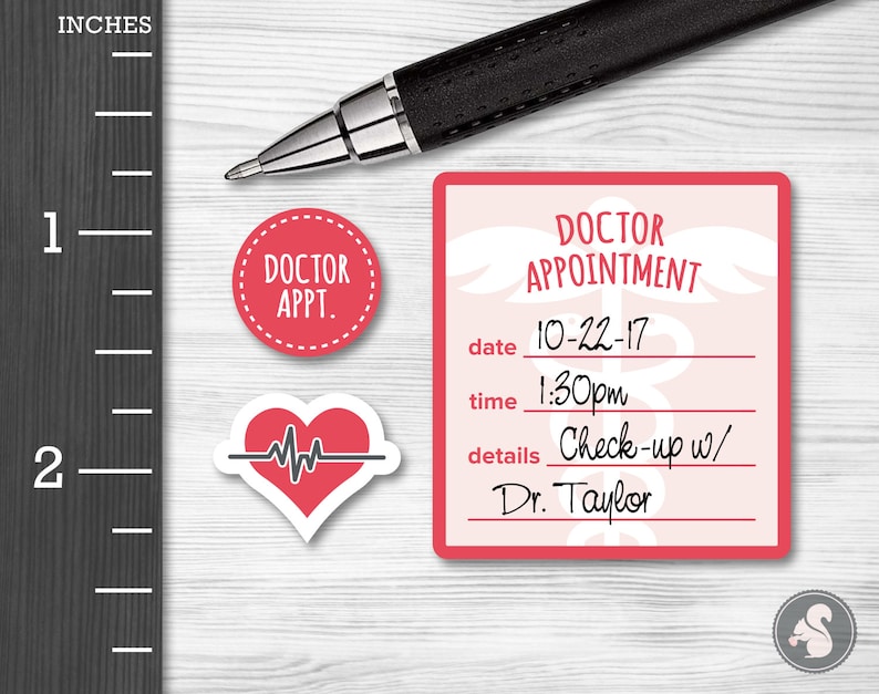 Doctor Appointment Planner Stickers Medicine Planner Journal - Etsy