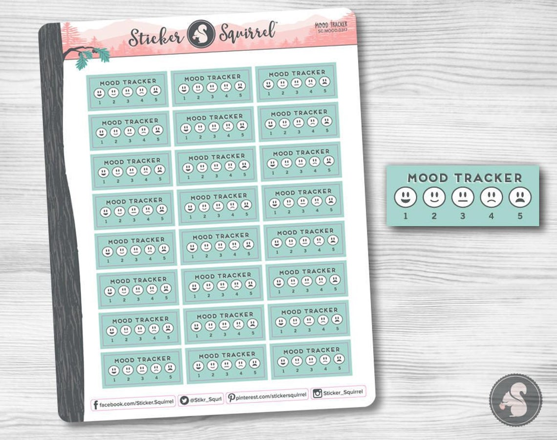 Mood Tracker Planner Stickers erin condren monthly planner | Etsy